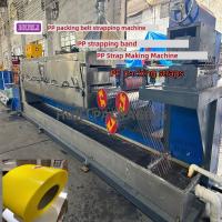 China PLC Control PP Strapping Belt Production Machine with 5-19mm Width and Automatic Screen Changer for sale