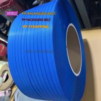 China Automatic PP strapping belt 12mm white PP packaging strap semi-automatic packaging machines for sale