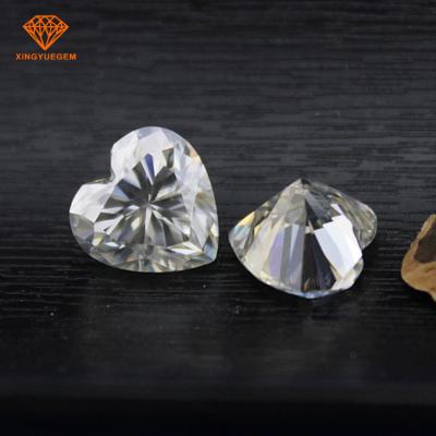 China 6.5mm 1carat Heart cut synthetic China Moissanite for diamond jewelry for sale