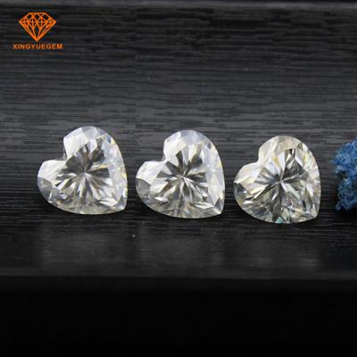 China Top clarity VVS1 Lowest rate hotselling 2 carat 8mm heart cut moissanite for sale