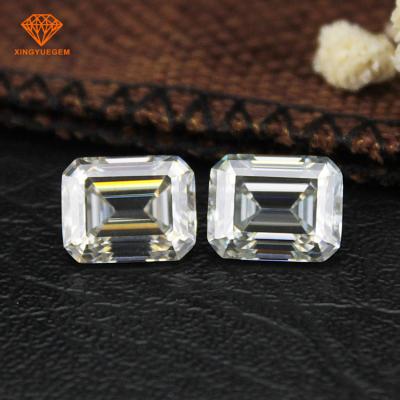 China Near cololess GH white color emerald cut moissanite for jewelry for sale