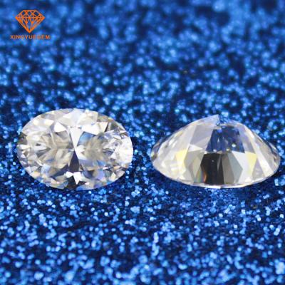 China 3mm to 15mm lab created oval cut EF GH diamond color moissanite gemstone for sale