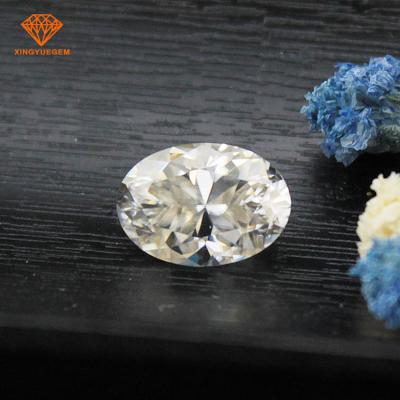China China wholesale off white VS VVS oval cut 2 Carat moissanite gemstone for sale
