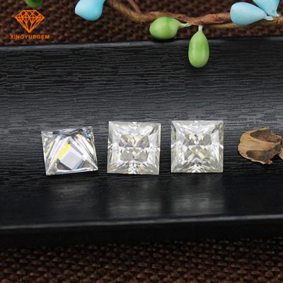 China Factory 6.5mm square princess cut 1 carat VVS white moissanite diamond for sale
