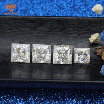 China Excellent princess cutting VS VVS EFGH moissanite man made loose diamonds for sale