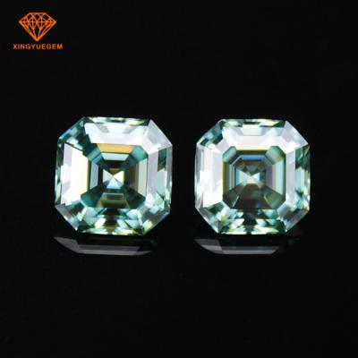 China VVS1 diamond color asscher cut 1.2 carat moissanite stones wholesale for sale