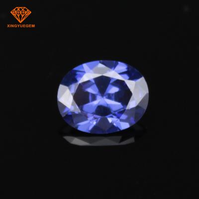 China Wuzhou factory wholesale tanzanite oval shape synthetic cubic zirconia stone for sale
