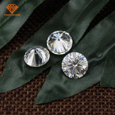 China Round white moissanite jewelry stone 8*8mm lab created diamond price  per carat for sale