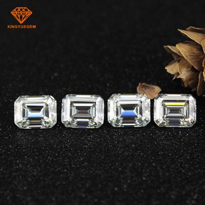 China Lab created  2 carat VVS diamond loose with perfect emerald cut 6*8mm Test Positive for sale
