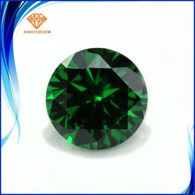 China European machine cut High quality 5A Emerald color synthetic cubic zirconia gems for sale