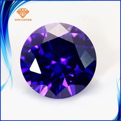 China Zirconia factory wholesale 8 hearts and Arrow cutting Amethyst cubic zirconia for fashion jewelry for sale