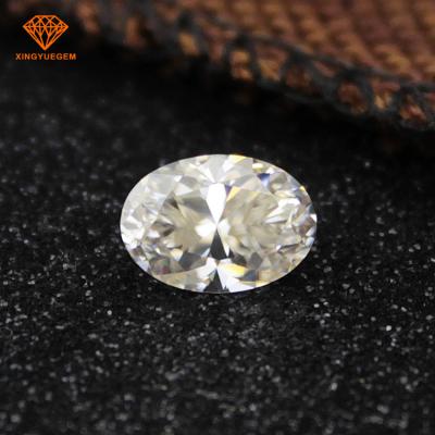 China GH Near colorless white moissanite Oval cut high polished synthetic VVS Diamond for sale