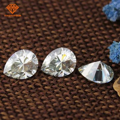 China Pear cut synthetic diamond,white diamonds vvs1, gh diamond color moissanite stone for sale