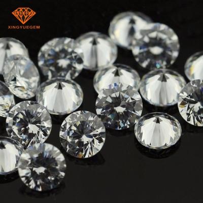 China Gems factory 2mm 3mm 4mm white round cubic zirconia aaa aaaaa loose gemstones for sale