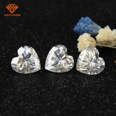 China Super white 2mm 3mm heart cut melee moissanite loose gems for jewelry earring studs for sale