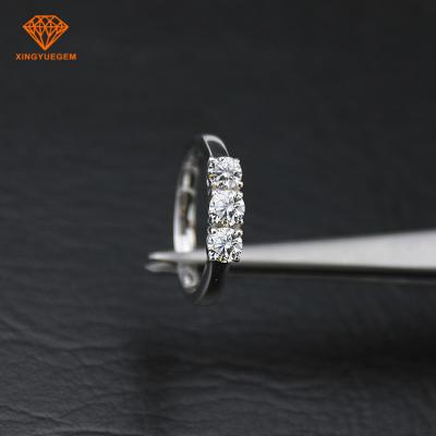 China Forever brilliant 1 carat 14k gold white moissanite diamond ring, jewelry engagement ring for sale