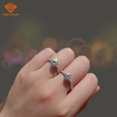 China Classic 1 carat 14k 18k gold moissanite diamond engagement rings for ladys for sale