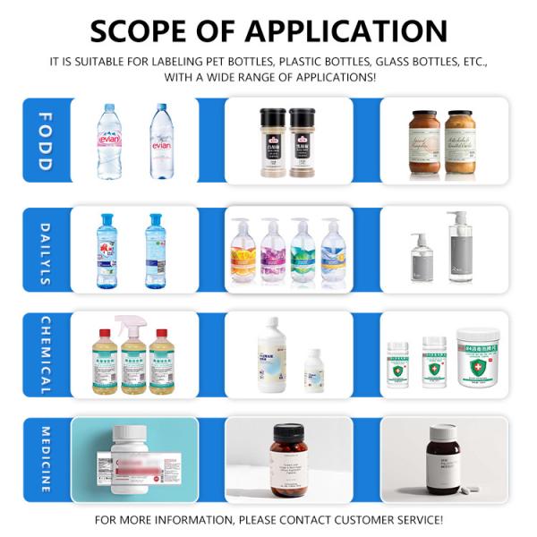 Automatic Horizontal Round Bottle Labeling Machine Top Label Applicator Machine Product Labels For Cosmetic Bottle