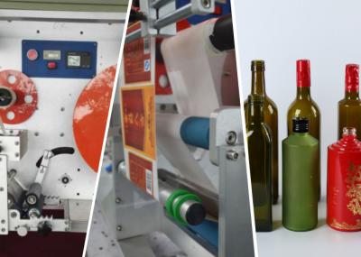 China Double Side Semi Automatic Bottle Labeler Flexibly Adjusted Distance for sale