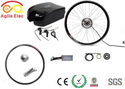 China Silver Hub Geared Electric Bike Wheel Kit , 350 Watt Rear Wheel Electric Bike Kit for sale
