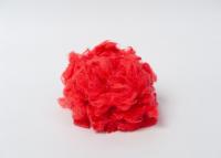 China Red Regenerated 1.5D Material Polyester Fiber Crimp 8 Bows for sale