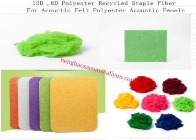 China 38mm Non Woven Fabric Polyester 12D 6D For Polyester Acoustic Panels for sale