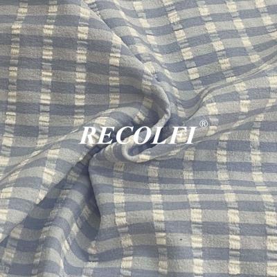 中国 170gsm Ecoの友好的なActivewearのニットの生地のしわは女性水着を織った 販売のため