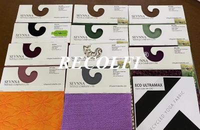 China Amostras múltiplas da tela do roupa de banho de Repreve para a verificação da qualidade do cliente à venda