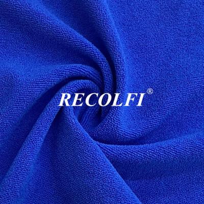 中国 リサイクルされたポリエステルActivewearのニットの生地のスポーツのブラ材料240gsm 販売のため