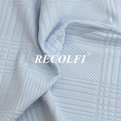 Cina Il Activewear strutturato riciclato tricotta le ghette respirabili del tessuto UPF Wocking in vendita