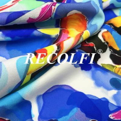 中国 ペットびんのUnifiよい皮の感じのActivewearによってリサイクルされるプラスチック ポリエステル生地 販売のため