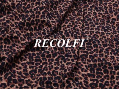 China Leopard, der Repreve-Gewebe-Ausdehnung Activewear hergestellt von aufbereiteter Plastiktrainings-Übung druckt zu verkaufen