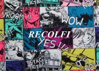 China Comic Printing Activewear Made From Recycled Plastic Polyester Stretch Fabric for sale