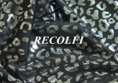 China De luipaard Zilveren Duurzame Foiling breit Activewear-Stof 4 Manierenrek Te koop