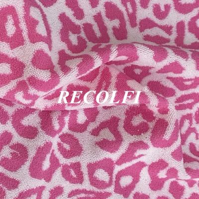 Cina il Activewear di Prining del leopardo di 135cm tricotta il tessuto sostenibile di riccio di nuotata del tessuto in vendita