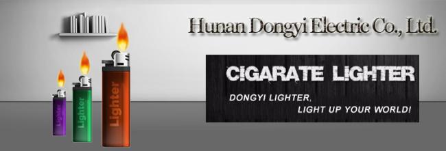 Hunan Dongyi High Quality Custom Logo Cigarette Electric Gas Lighter ISO9994 Dy-007