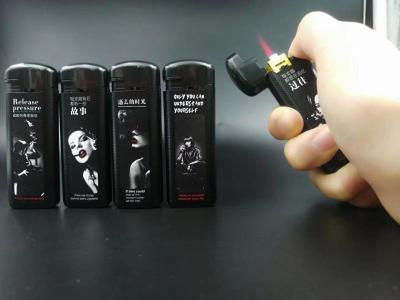 中国 5色USB再充電式タバコ点火器 印刷ロゴ ガス点火器 68*27.8*13mm 販売のため