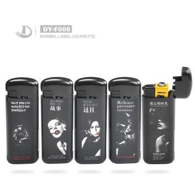 Cina Dongyi EUR Classic Style Flip Windproof Gas Lighter Dy-F008 Torcia in plastica in vendita