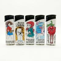 China Plastic Electronic Cigarette Lighter Pipe 81mm Customizable Refillable Lighter for sale