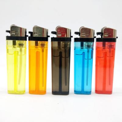 Cina 8.0*2.37*1.18 cm Cinque colori di plastica Gas Flint Lighter con testa nera in vendita