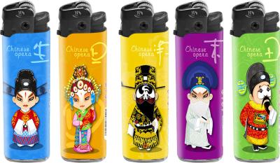 Cina Funzione della sigaretta Lighter slim flint monouso ricaricabile in plastica con stile decorativo in vendita