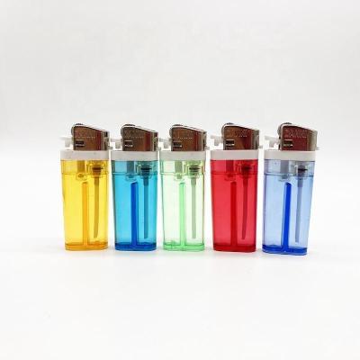 Cina Modello di plastica N.O. DY-60 Accendino a gas di pietra a sigaretta a colori trasparenti con consumo in vendita