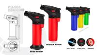 China Custom Windproof Jet Flame Refillable Gas Lighter ABS AS 114x66x50mm for sale