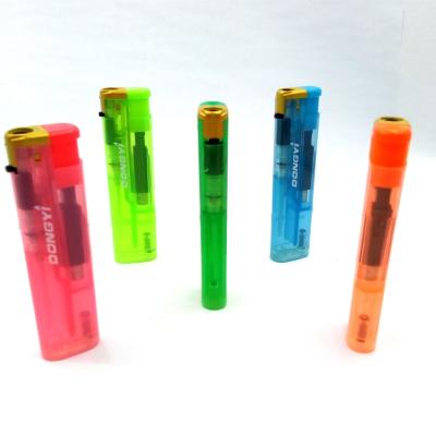 Cina Accendino a prova di vento OEM a colori trasparenti per promozione Modello NO. DY-F012 7.88*2.1*1.1 CM in vendita