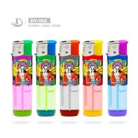 China DY-062 Electronic Slim Transparent Solid Color Disposable Cigarette Lighter 81mm for sale