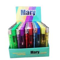 China DY-062 Electronic Slim Transparent Solid Color Disposable Cigarette Lighter 81mm for sale