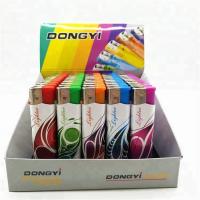 China DY-062 Electronic Slim Transparent Solid Color Disposable Cigarette Lighter 81mm for sale