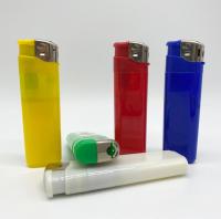 China Plastic Refillable Gas Lighter 82.2x24.9x11.8mm Adjustable Flame ISO 9994 for sale