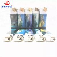 China Custom Plastic Electronic Disposable Refillable Lighter 82.2mm DY-588 for sale