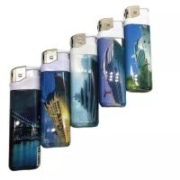 China Custom Plastic Electronic Disposable Refillable Lighter 82.2mm DY-588 for sale